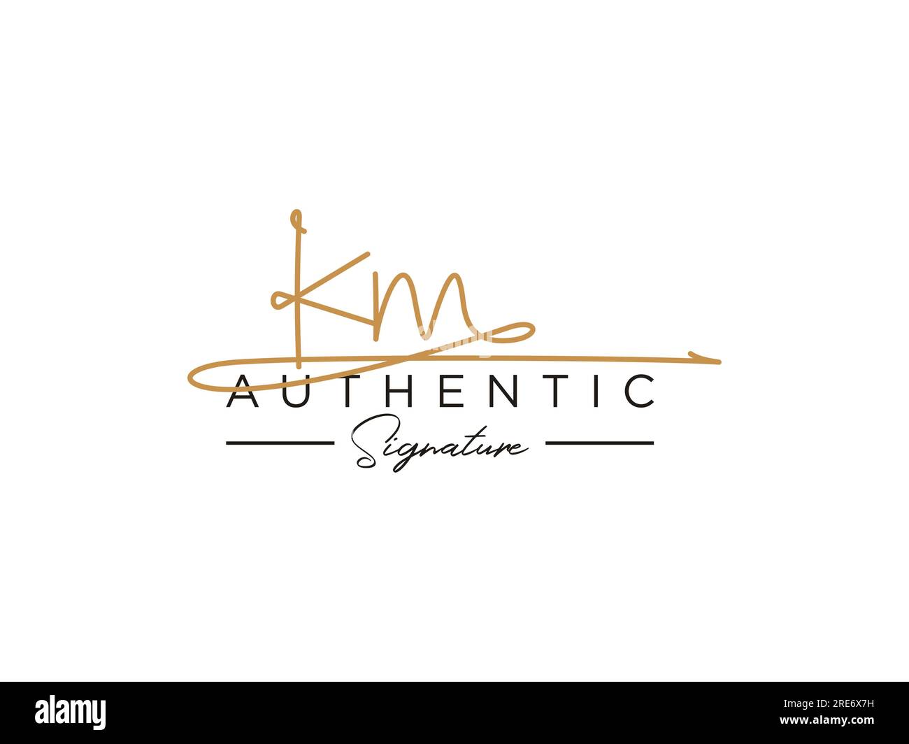 KM Signature Logo Template Vector Stock Vector Image & Art - Alamy
