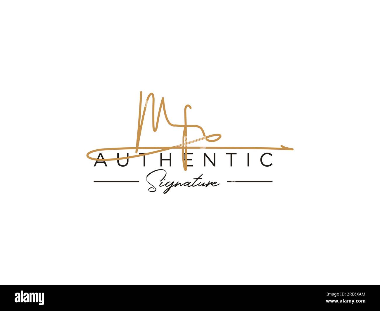 MF Signature Logo Template Vector Stock Vector Image & Art - Alamy