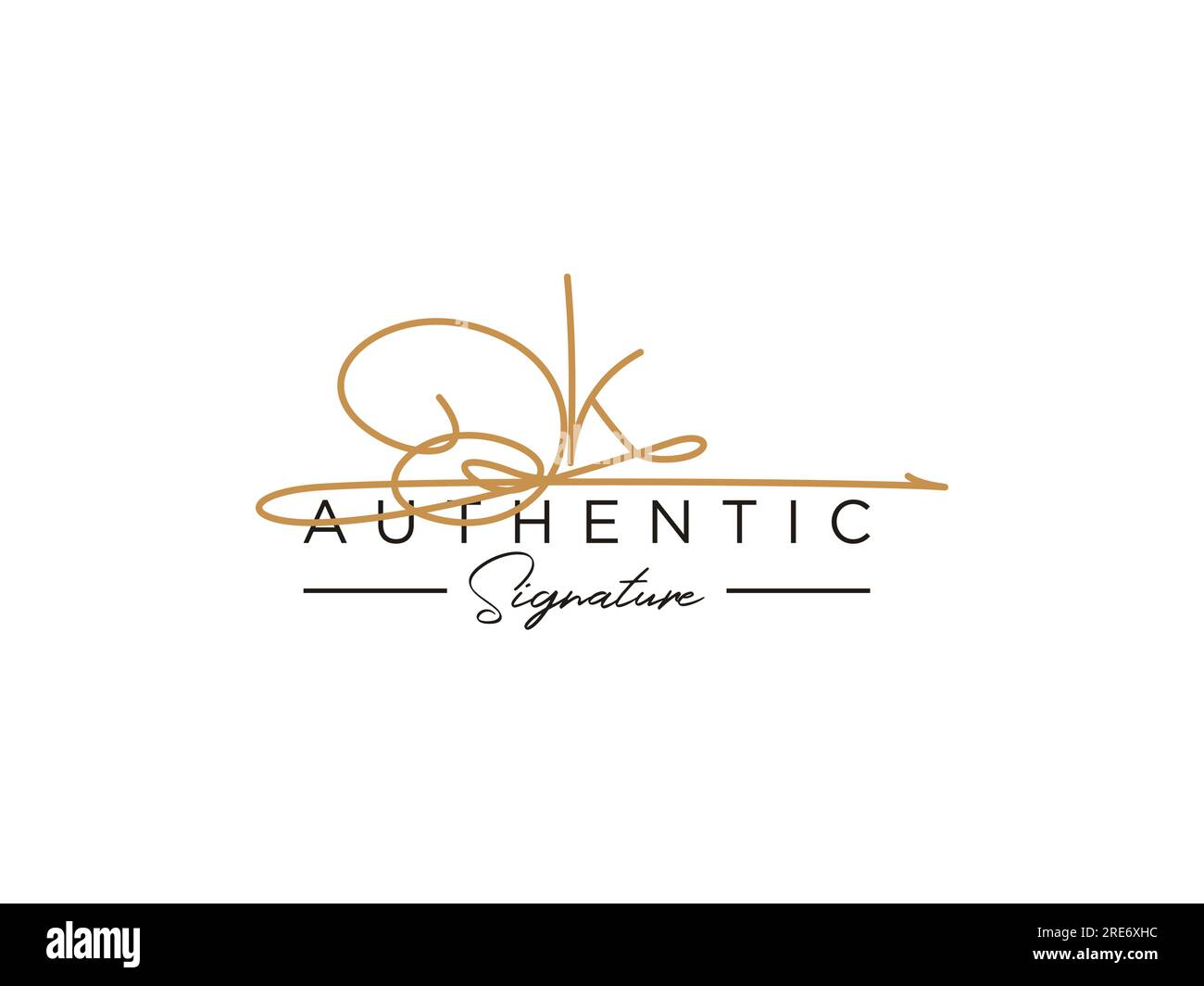 OK Signature Logo Template Vector Stock Vector Image & Art - Alamy
