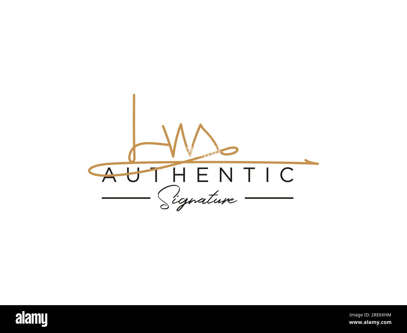 LW Signature Logo Template Vector Stock Vector Image & Art - Alamy