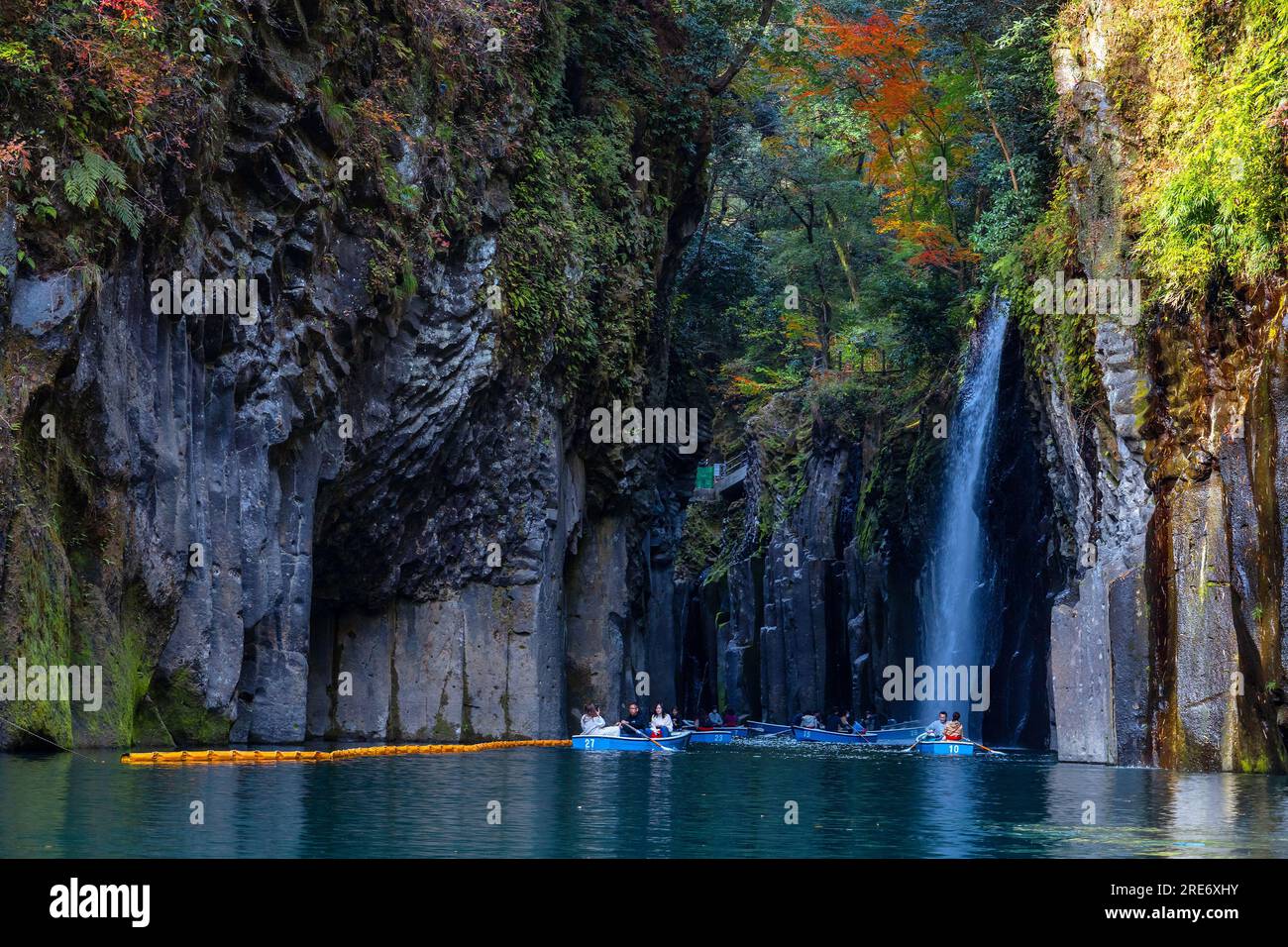 Miyazaki, Japan - Nov 24 2022: Takachiho Gorge is a narrow chasm cut ...