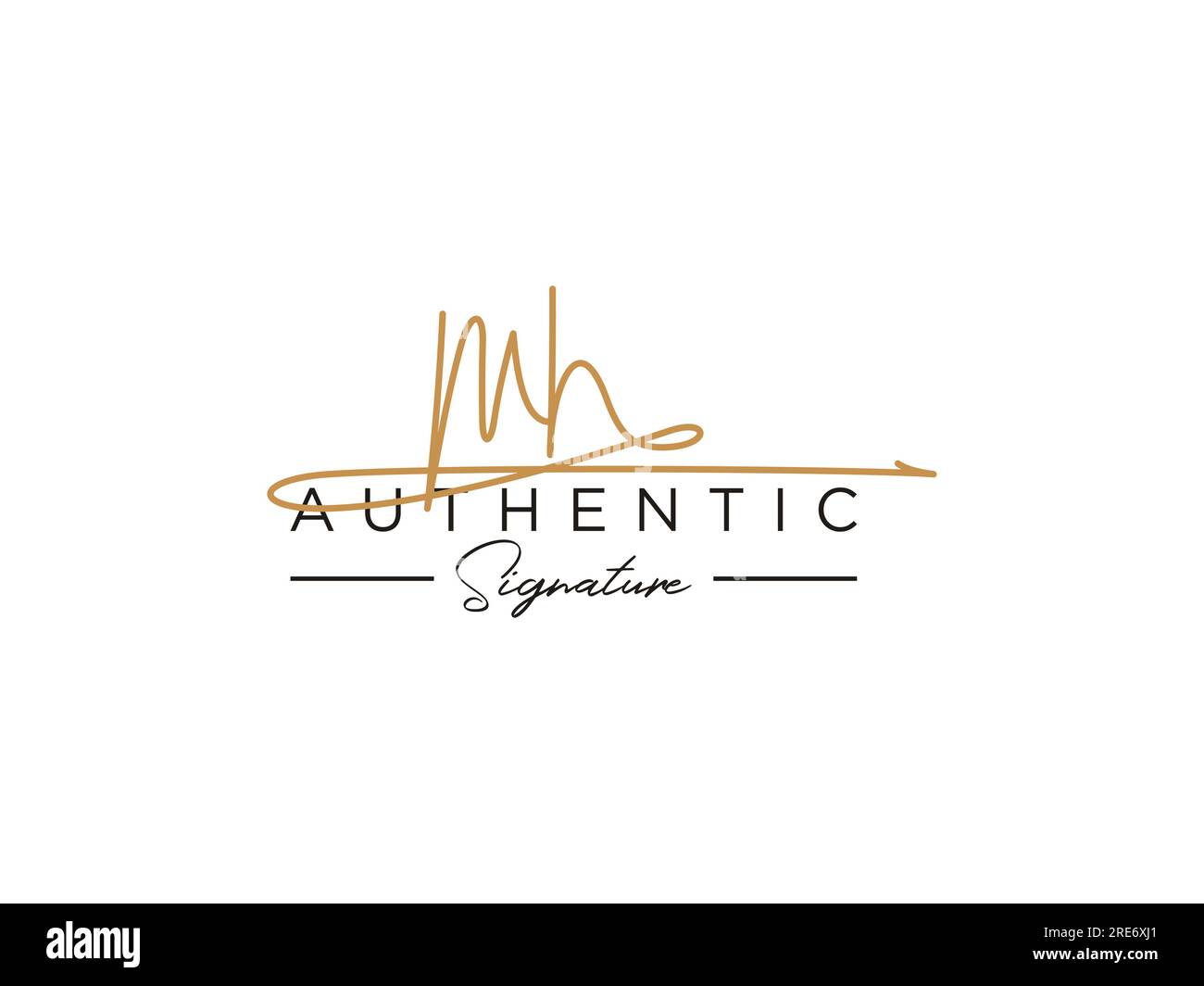 MH Signature Logo Template Vector Stock Vector Image & Art - Alamy