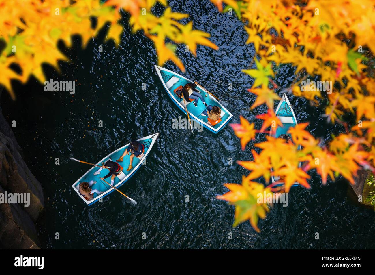 Miyazaki, Japan - Nov 24 2022: Takachiho Gorge is a narrow chasm cut ...