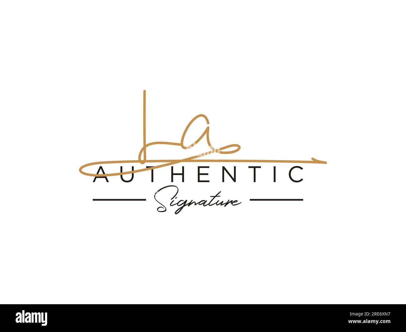 LA Signature Logo Template Vector Stock Vector Image & Art - Alamy