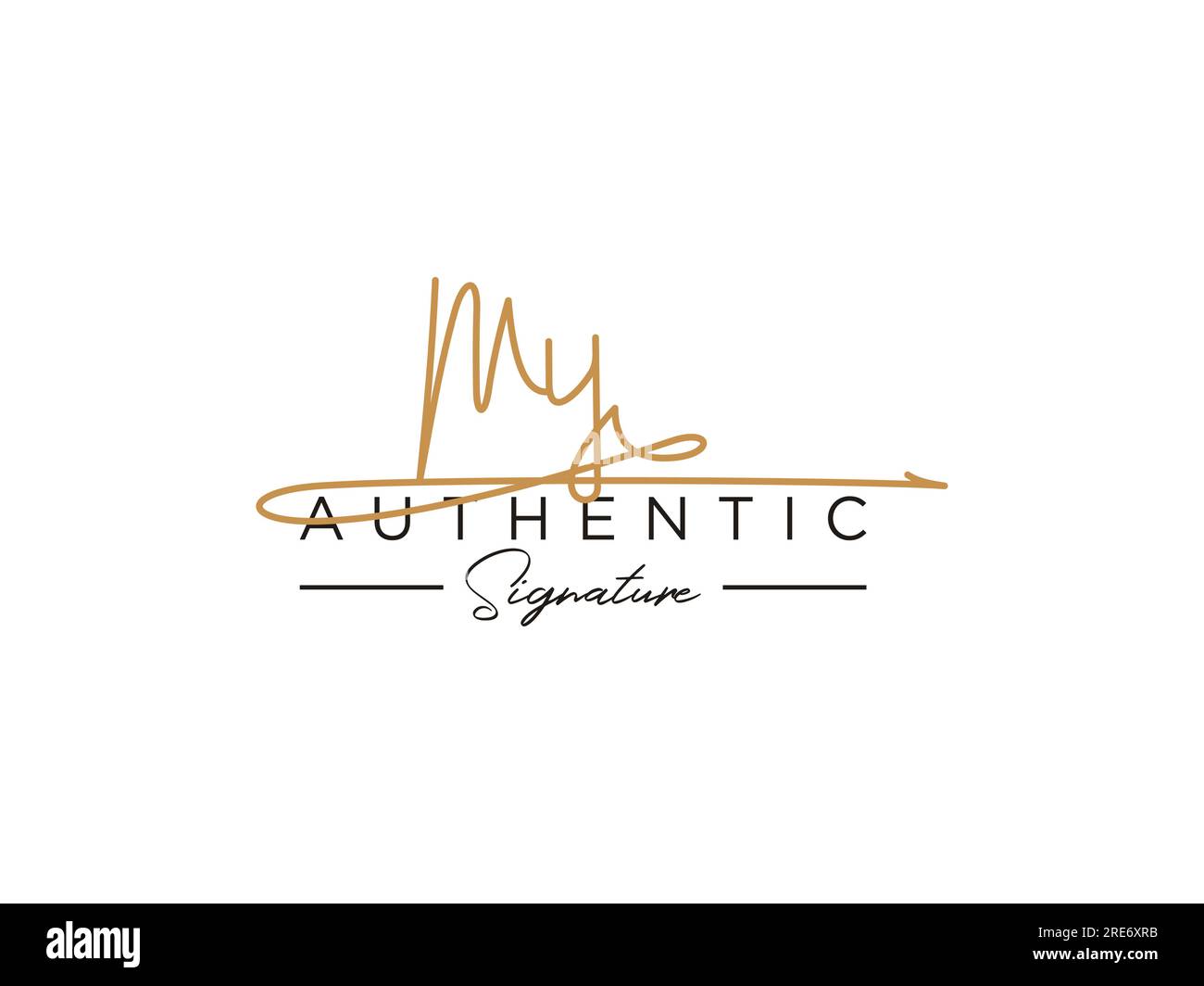 MY Signature Logo Template Vector Stock Vector Image & Art - Alamy
