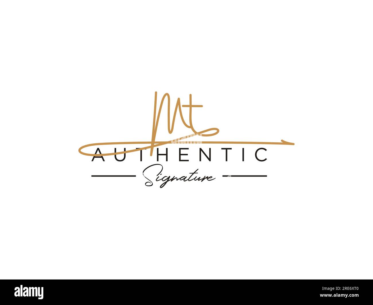 MT Signature Logo Template Vector Stock Vector Image & Art - Alamy