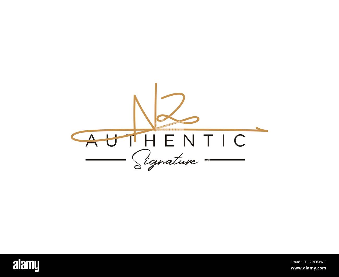 NZ Signature Logo Template Vector Stock Vector Image & Art - Alamy