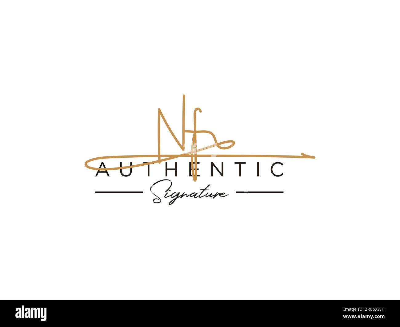 NF Signature Logo Template Vector Stock Vector Image & Art - Alamy