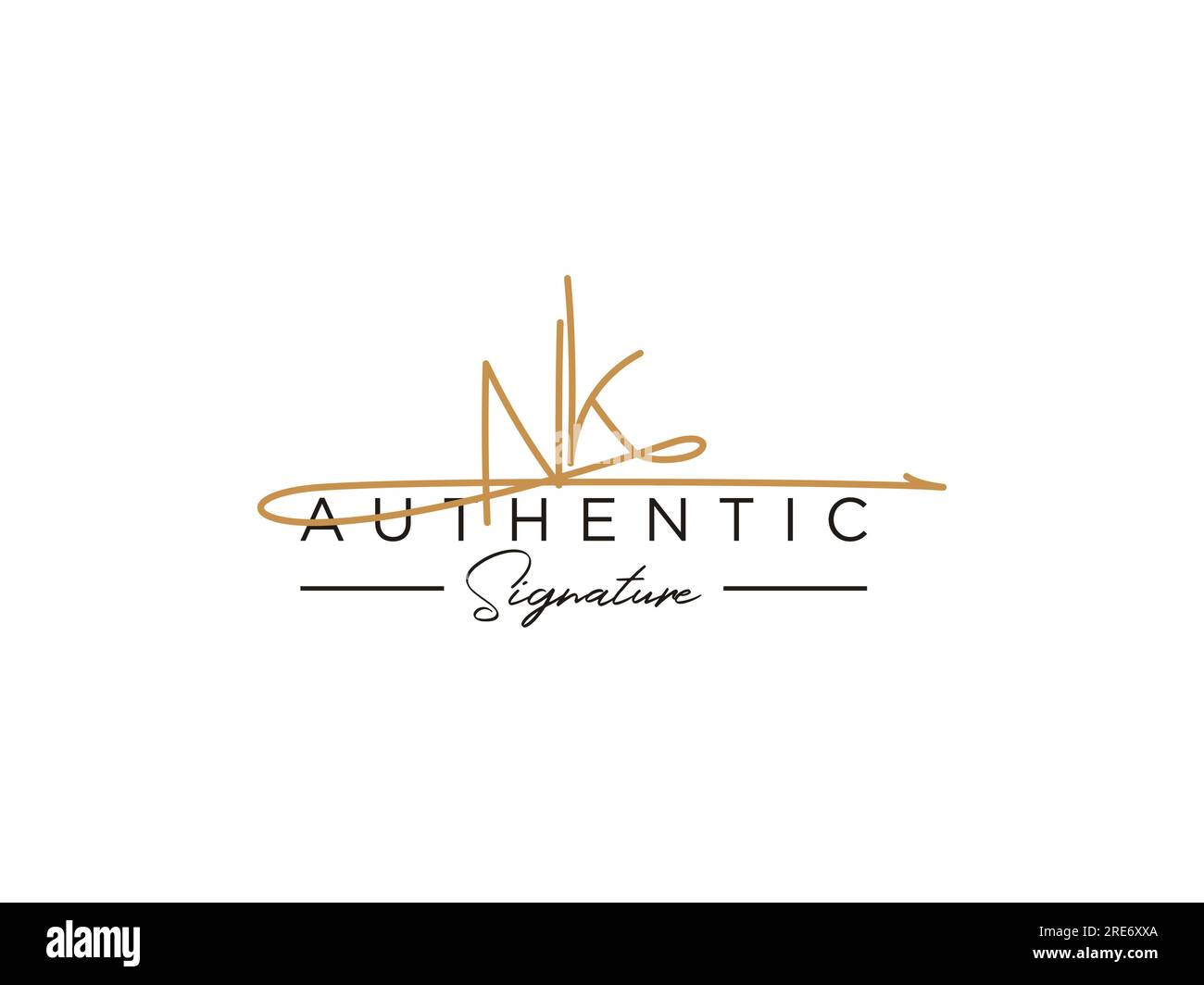 NK Signature Logo Template Vector Stock Vector Image & Art - Alamy