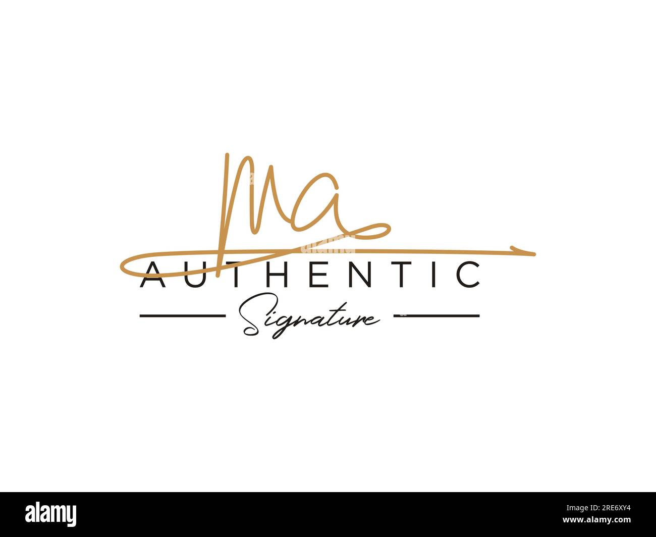 MA Signature Logo Template Vector Stock Vector Image & Art - Alamy