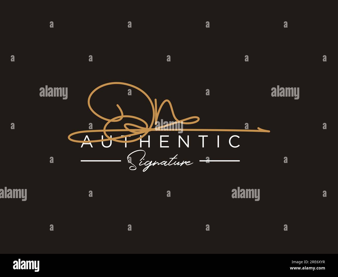 ON Signature Logo Template Vector Stock Vector Image & Art - Alamy