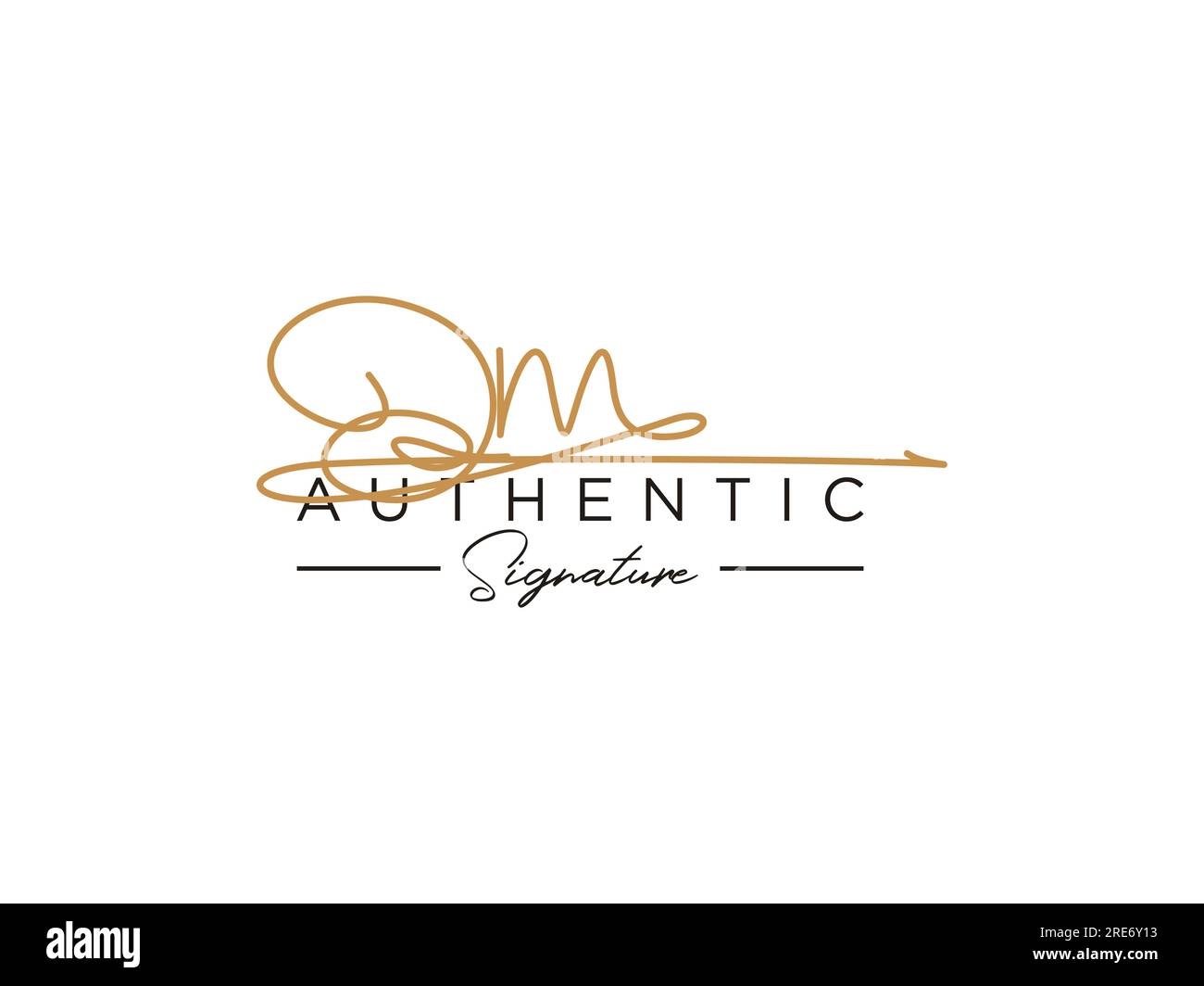 OM Signature Logo Template Vector Stock Vector Image & Art - Alamy