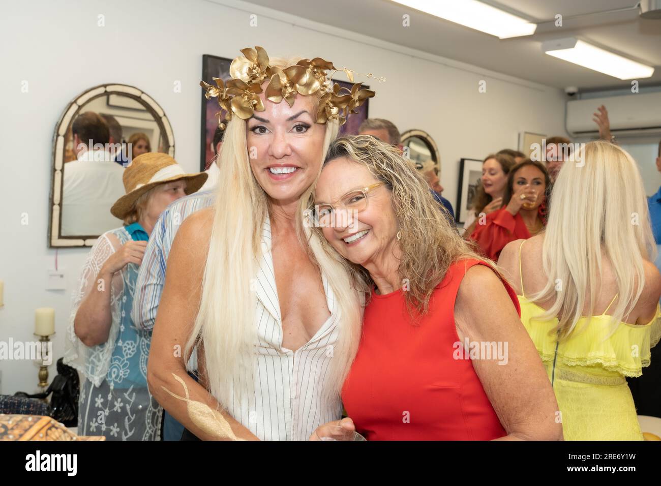 Luciana Pampalone and Janice Moses attend Artist Luciana Pampalone ...