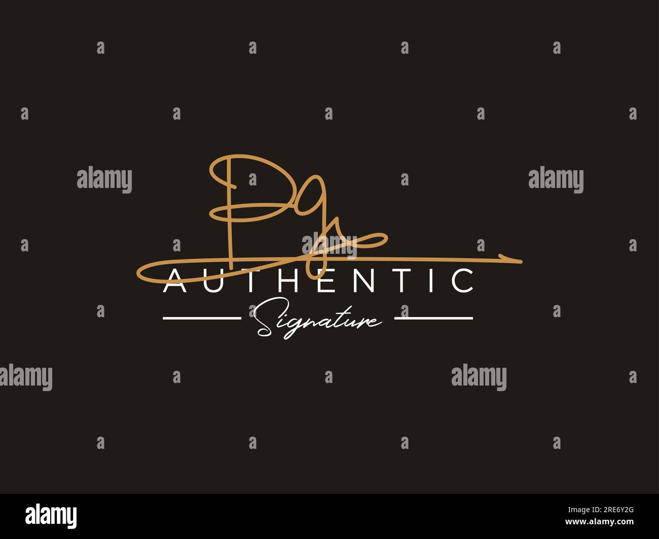PG Signature Logo Template Vector Stock Vector Image & Art - Alamy
