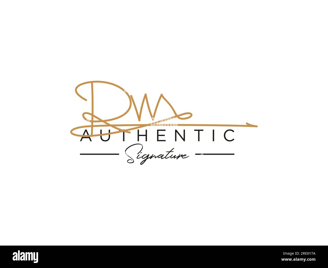 RW Signature Logo Template Vector Stock Vector Image & Art - Alamy