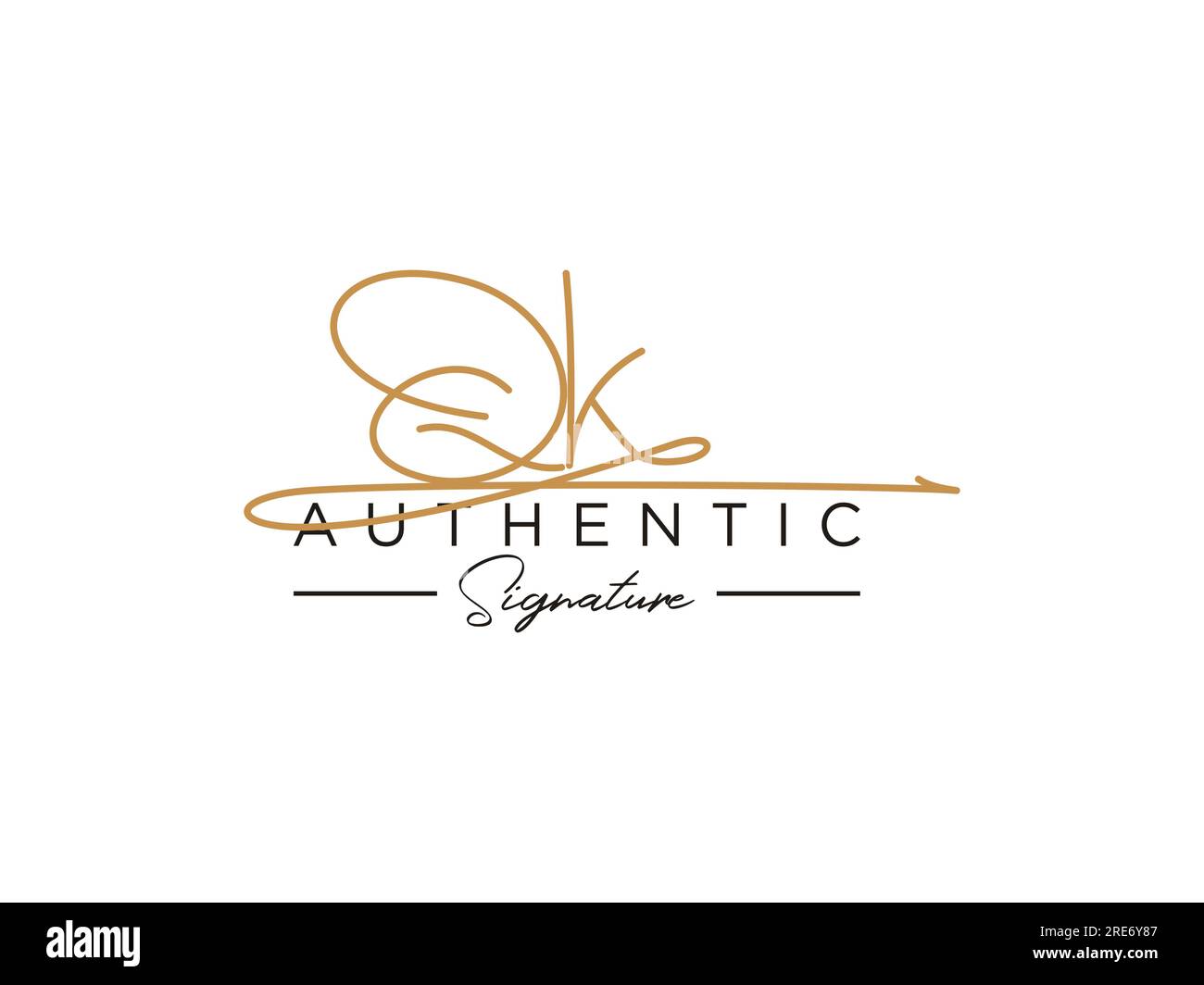 QK Signature Logo Template Vector Stock Vector Image & Art - Alamy
