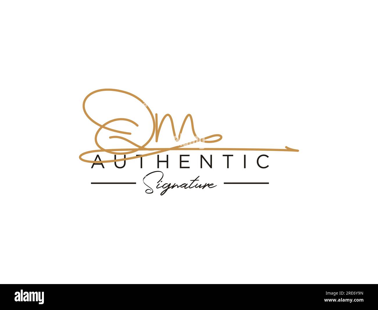QM Signature Logo Template Vector Stock Vector Image & Art - Alamy