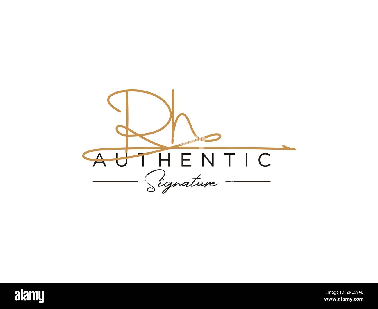 RH Signature Logo Template Vector Stock Vector Image & Art - Alamy