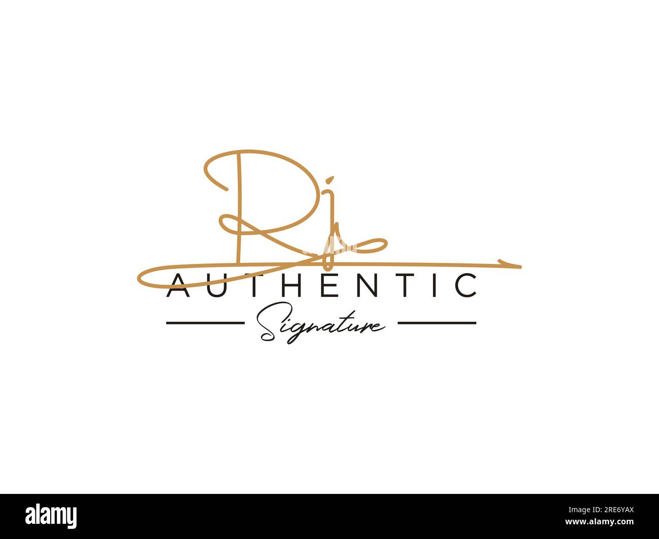 RJ Signature Logo Template Vector Stock Vector Image & Art - Alamy