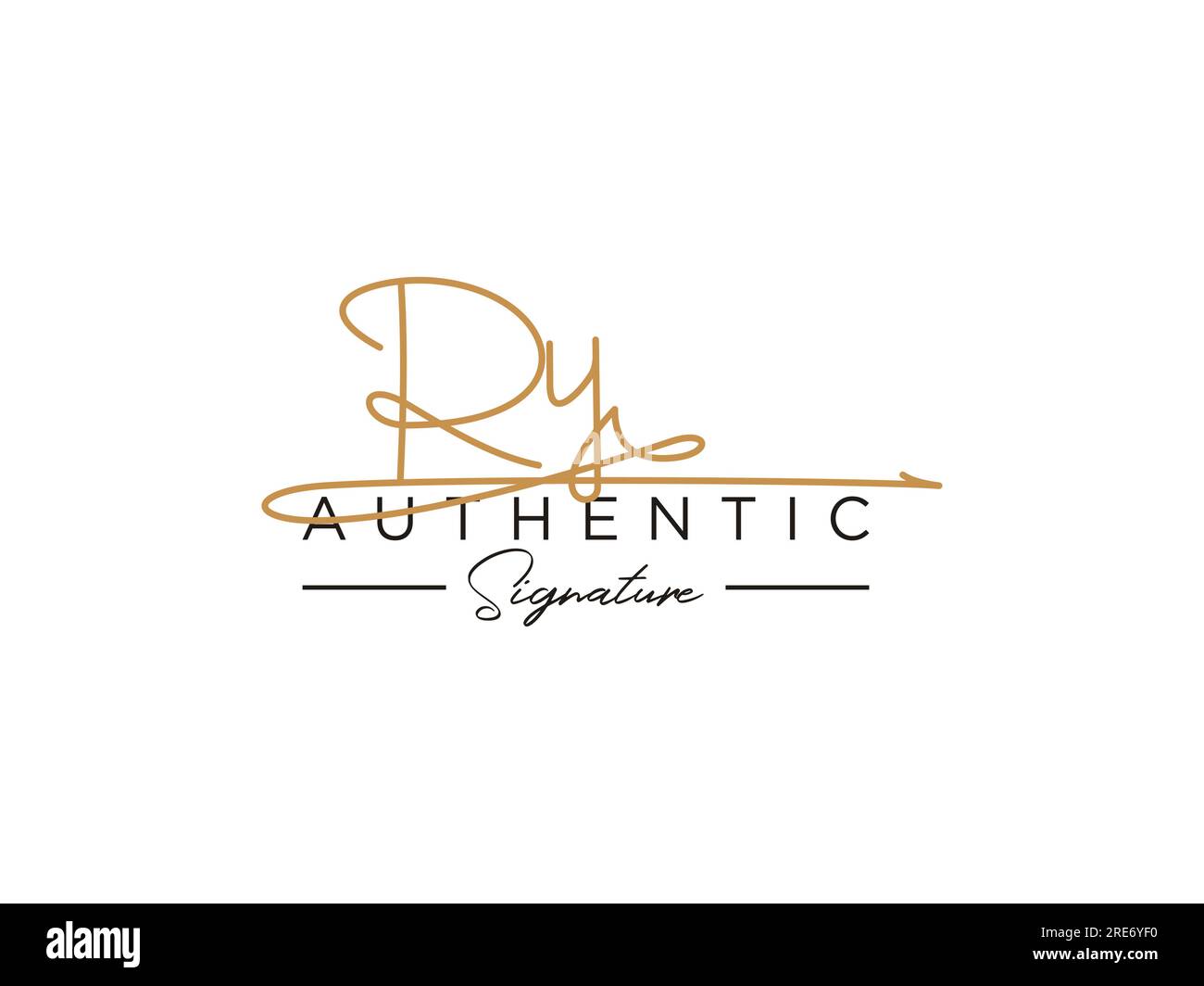 RY Signature Logo Template Vector Stock Vector Image & Art - Alamy