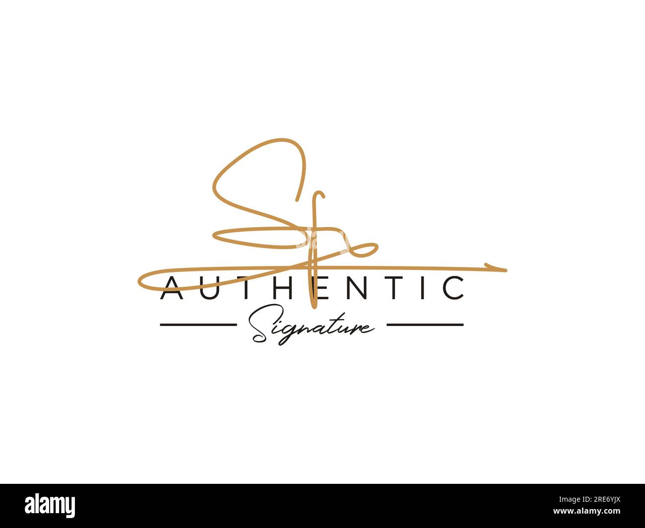 SF Signature Logo Template Vector Stock Vector Image & Art - Alamy