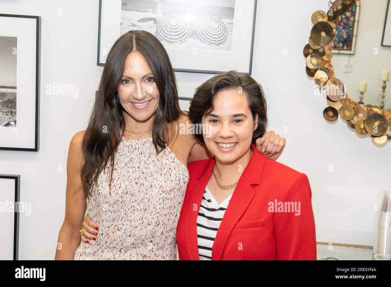 Morgan Oliveira and Elena Gibbs attends Artist Luciana Pampalone ...