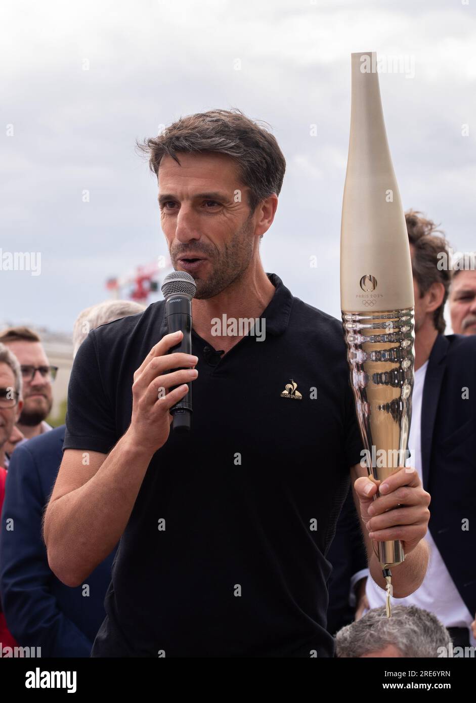 Paris, France. 25th July, 2023. President of the Paris 2024 Organising ...
