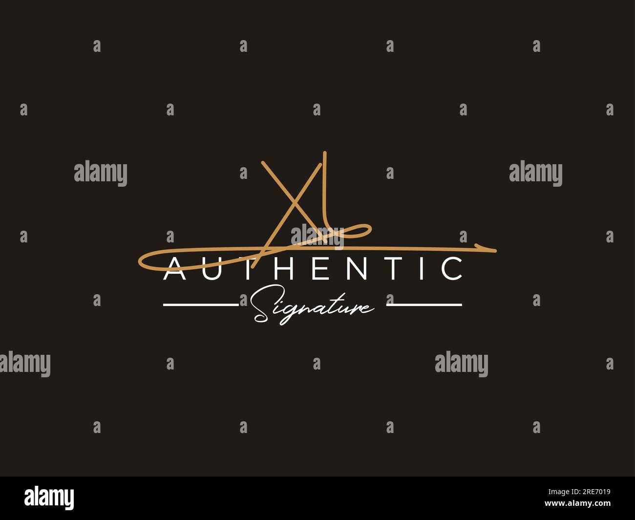 XL Signature Logo Template Vector Stock Vector Image & Art - Alamy