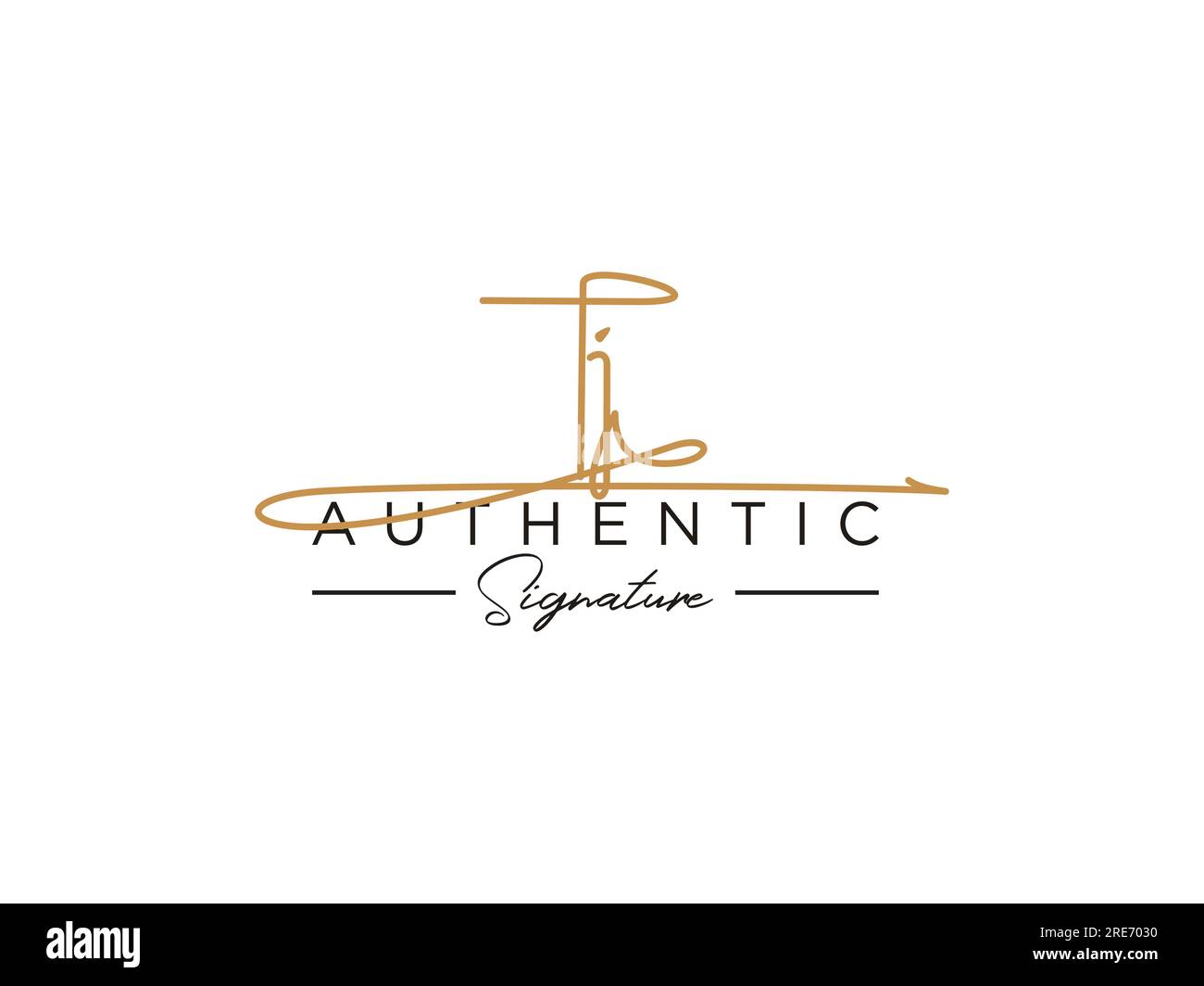 TJ Signature Logo Template Vector Stock Vector Image & Art - Alamy