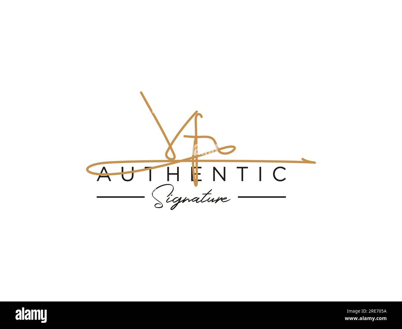 VF Signature Logo Template Vector Stock Vector Image & Art - Alamy