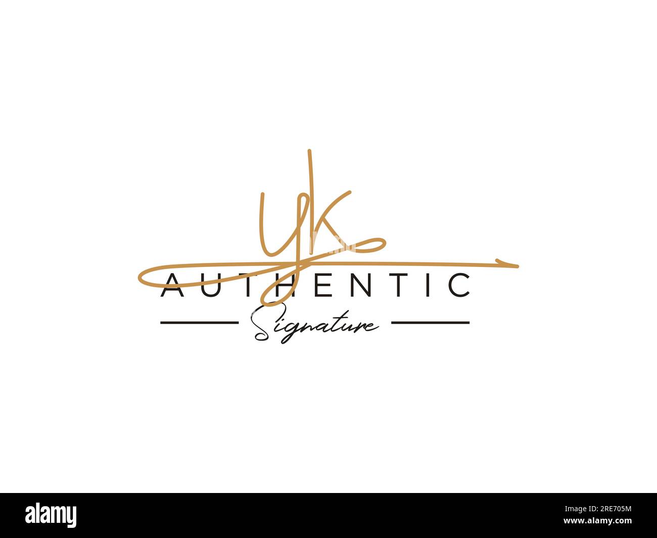 Yk Signature Logo Template Vector Stock Vector Image And Art Alamy
