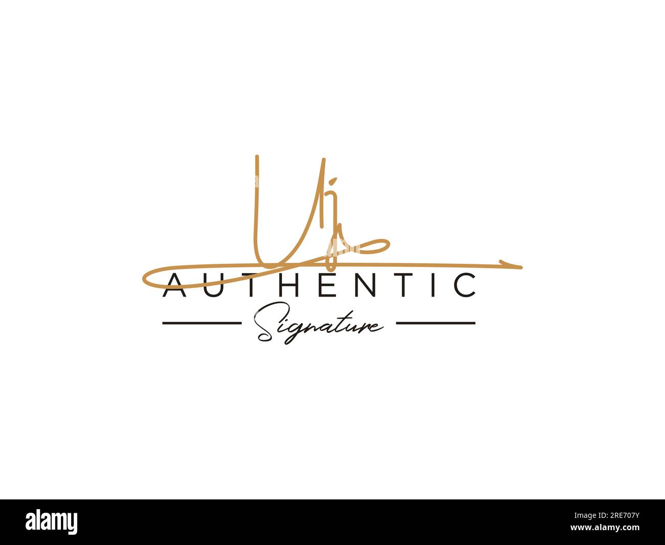 UJ Signature Logo Template Vector Stock Vector Image & Art - Alamy