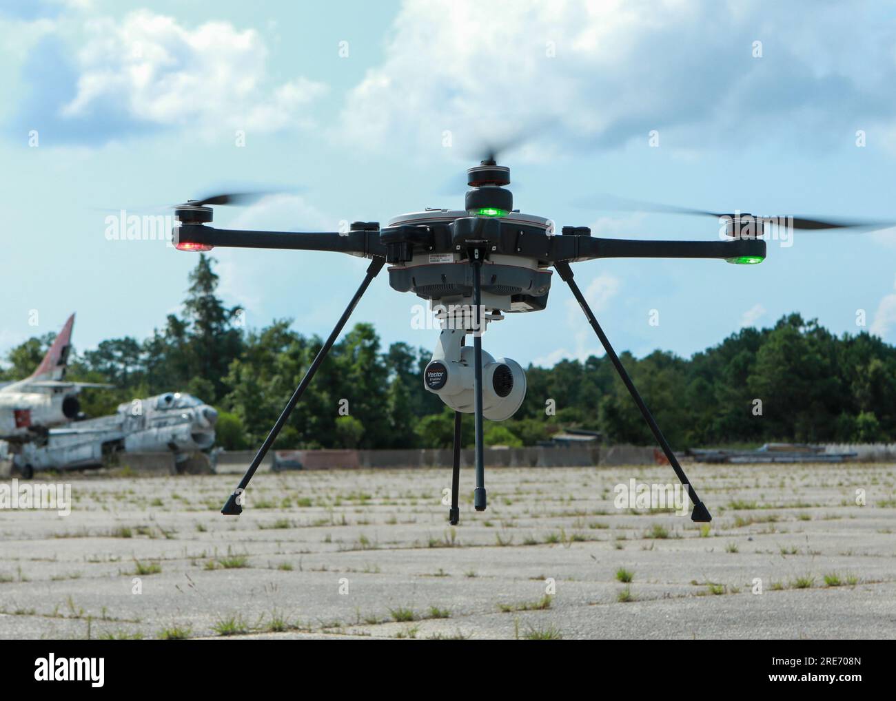 U.S. Marines with Small Unmanned Aircraft System School, fly a R80D Sky ...