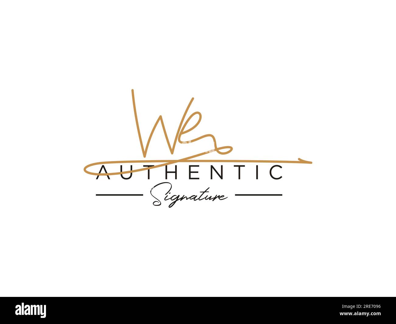 WE Signature Logo Template Vector Stock Vector Image & Art - Alamy