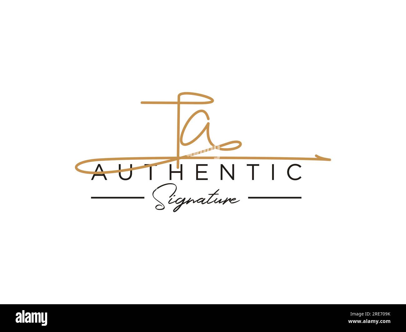 TA Signature Logo Template Vector Stock Vector Image & Art - Alamy