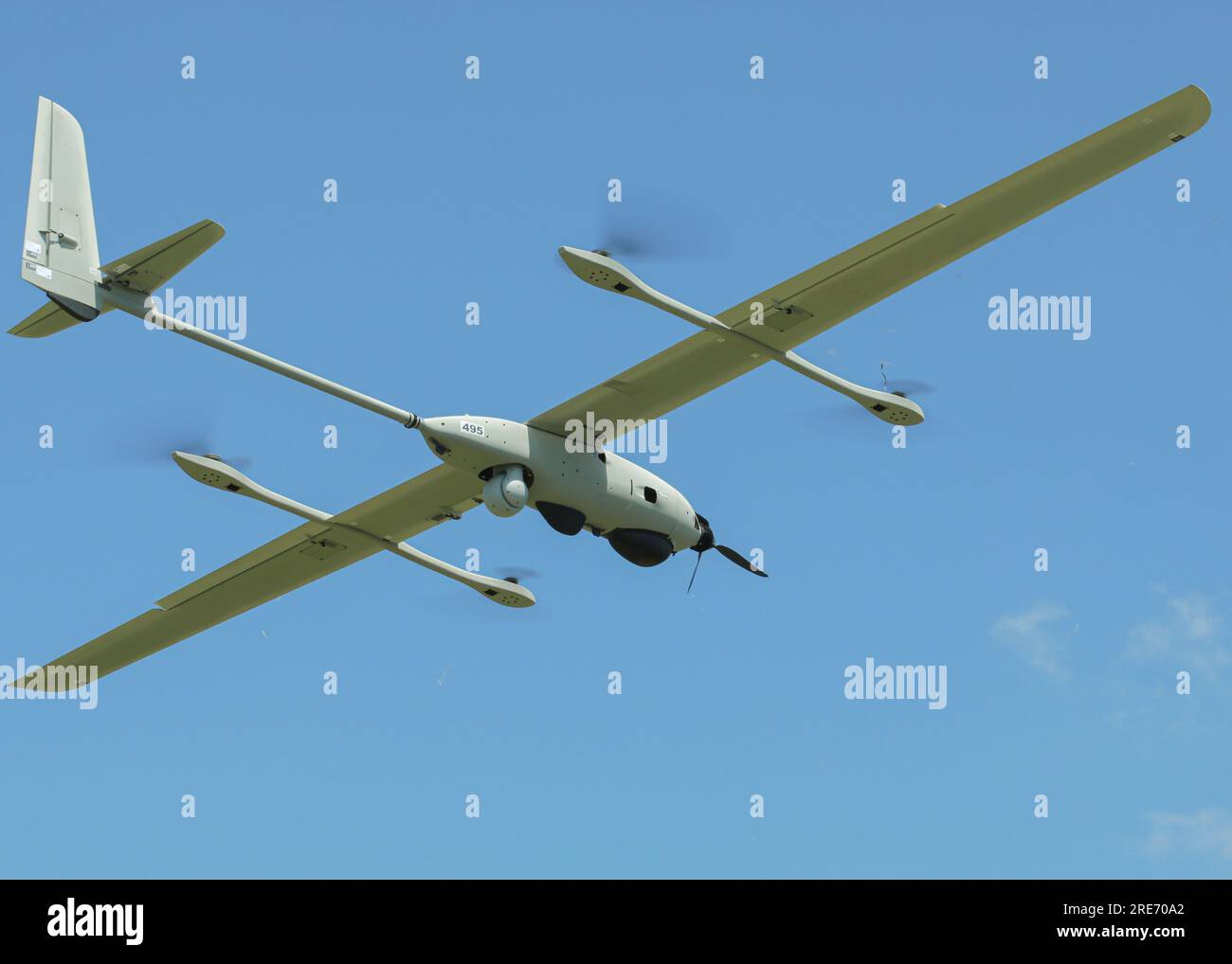 U.S. Marines with Small Unmanned Aircraft System School, fly a Stalker ...