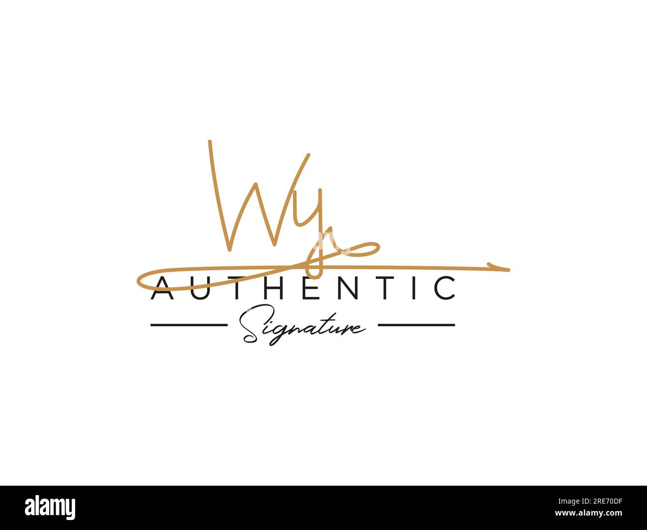 WY Signature Logo Template Vector Stock Vector Image & Art - Alamy