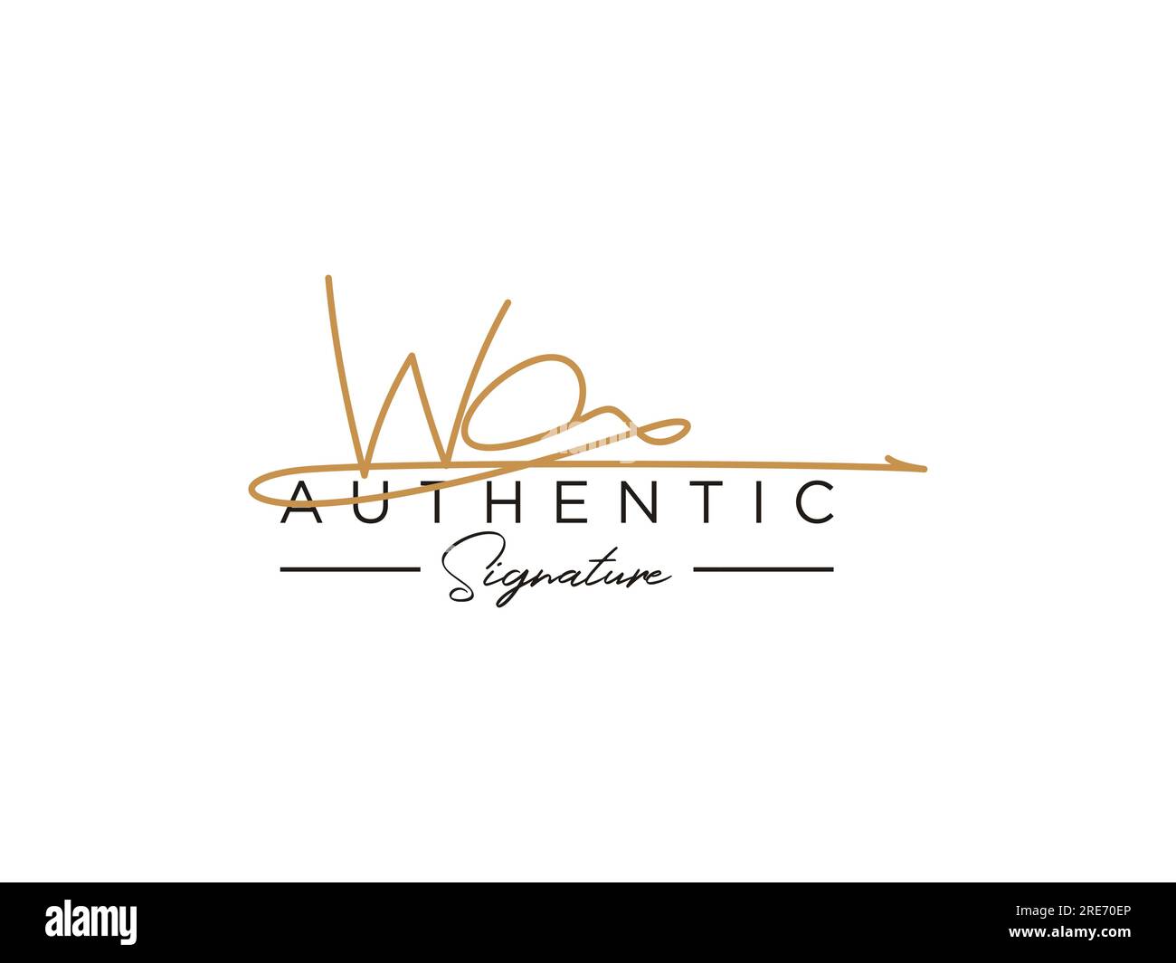 WO Signature Logo Template Vector Stock Vector Image & Art - Alamy
