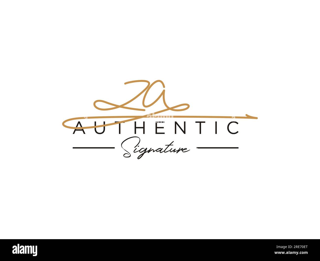 ZA Signature Logo Template Vector Stock Vector Image & Art - Alamy