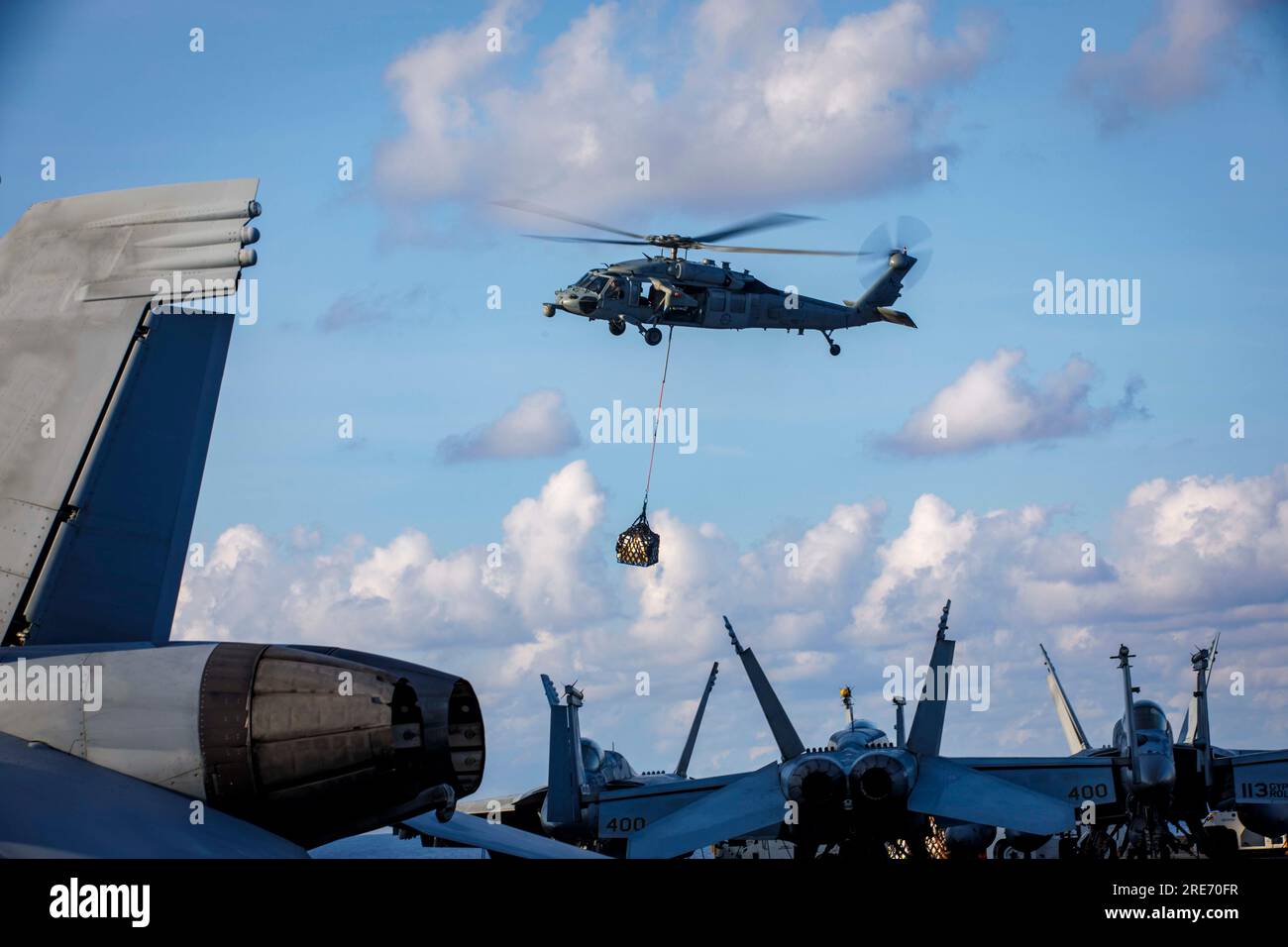 230703-N-TE455-1246 ATLANTIC OCEAN. (July 3, 2023) An MH-60S Sea Hawk ...