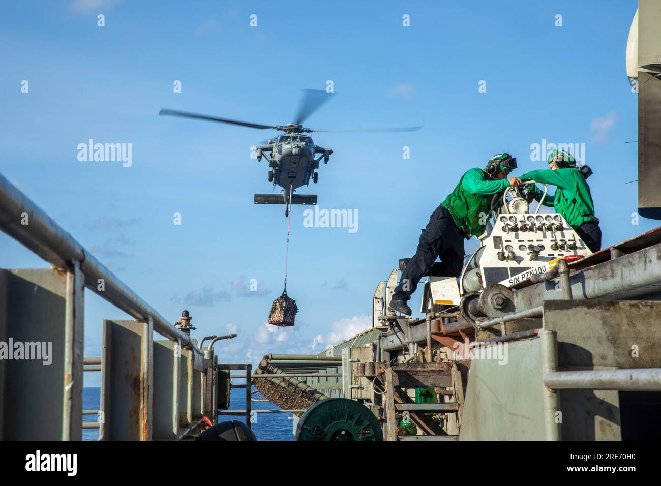 230703-N-MA550-1020 ATLANTIC OCEAN. (July 3, 2023) An MH-60S Sea Hawk ...