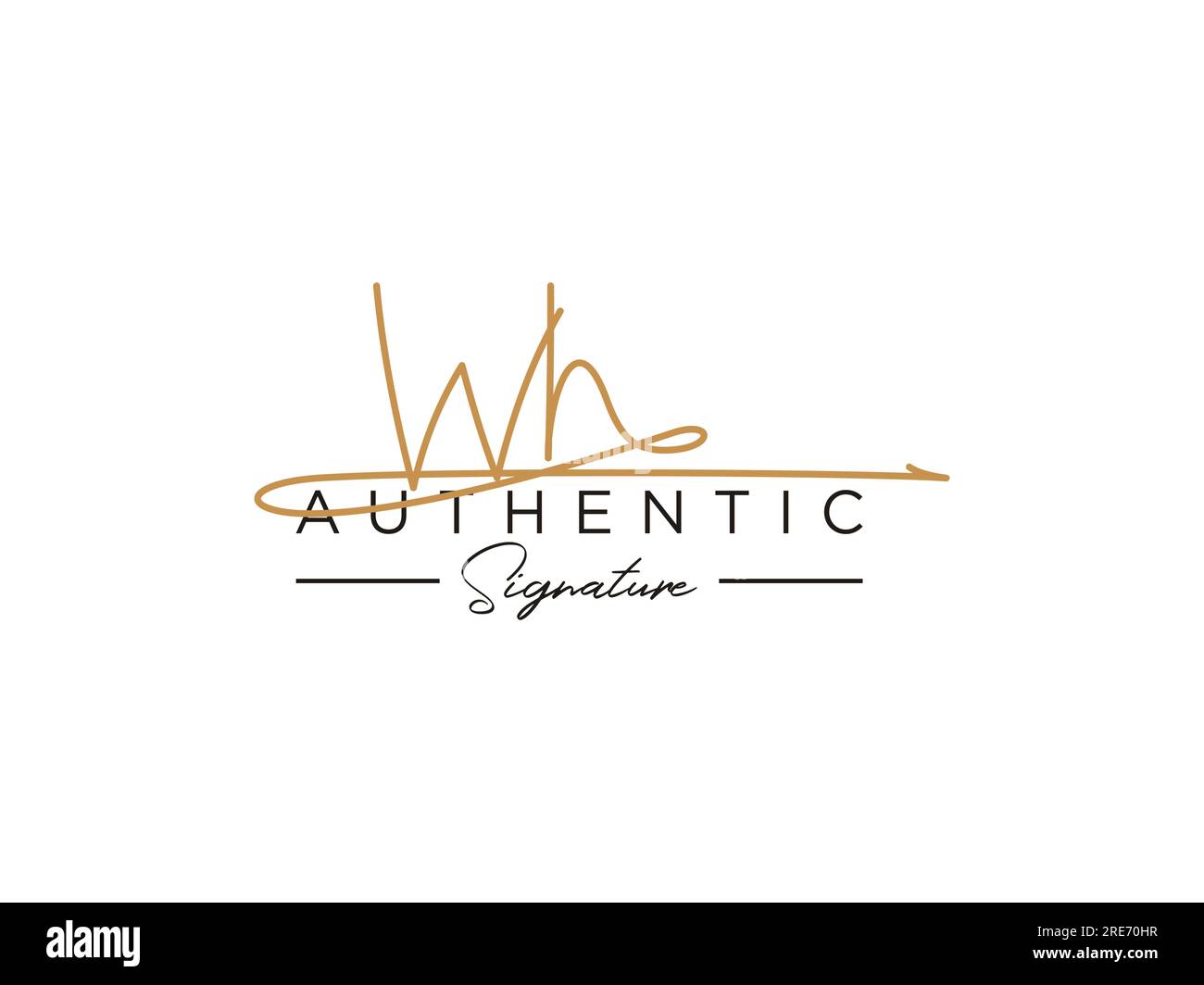 WH Signature Logo Template Vector Stock Vector Image & Art - Alamy