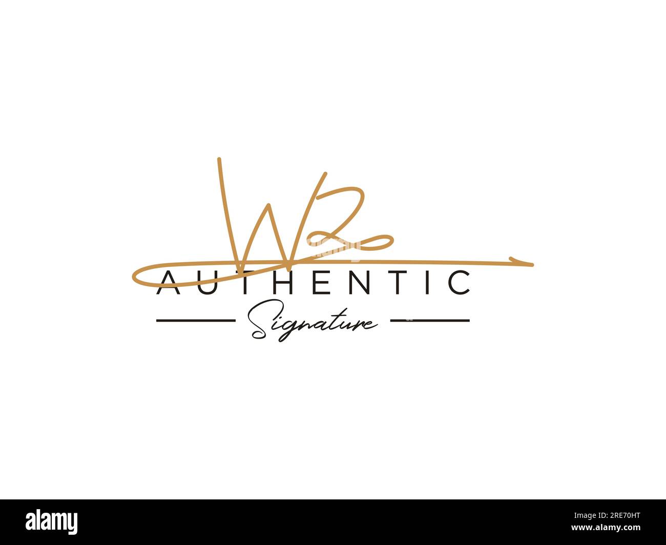WZ Signature Logo Template Vector Stock Vector Image & Art - Alamy