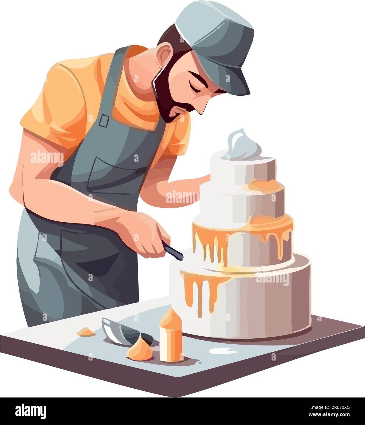 One person holding a cake over white Stock Vector Image & Art - Alamy