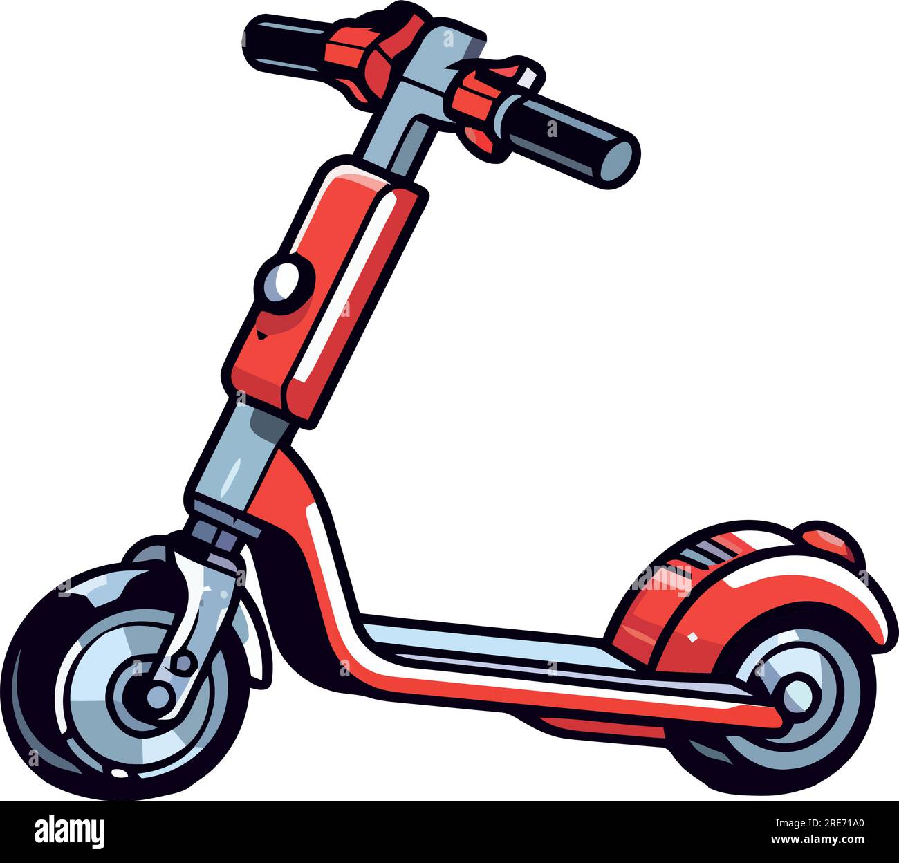 red electric skateboard over white Stock Vector Image & Art - Alamy