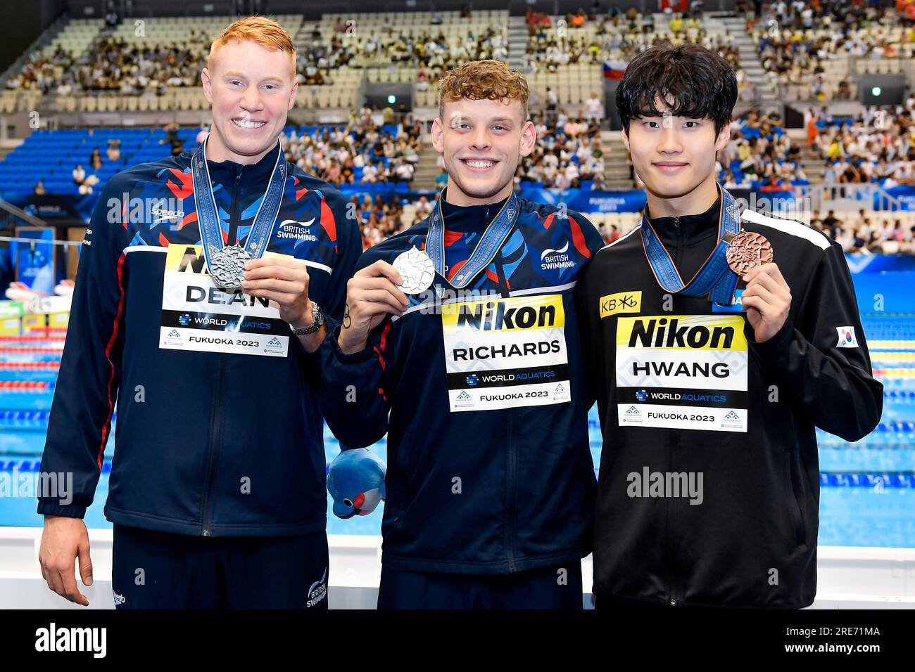 Fukuoka, Japan. 25th July, 2023. Tom Dean of Great Britain, silver ...