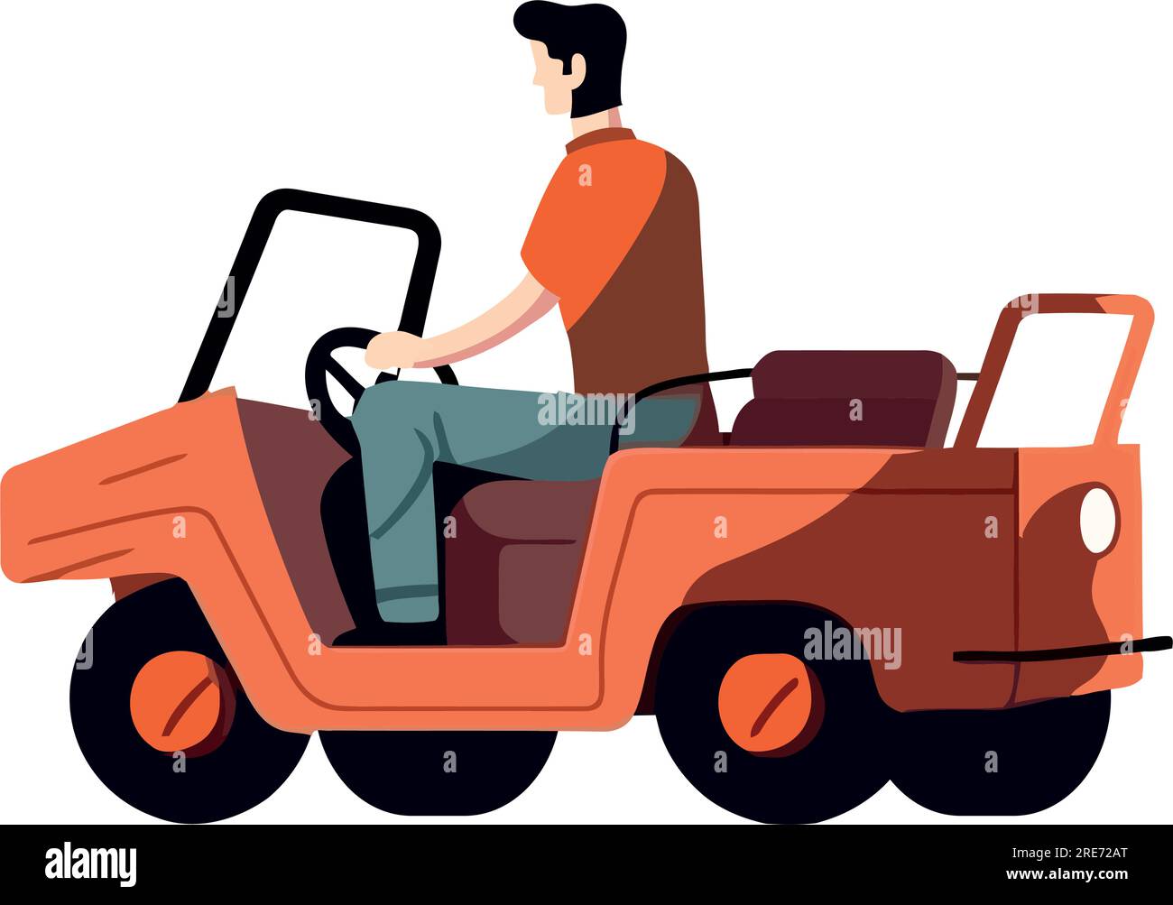 Man driving sports car Stock Vector Images - Alamy