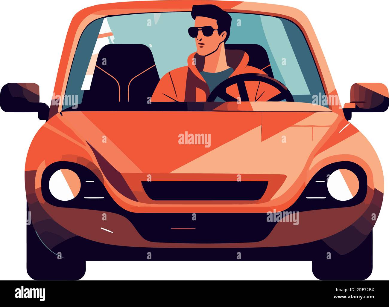 Convertible sports car driving Stock Vector Images - Alamy