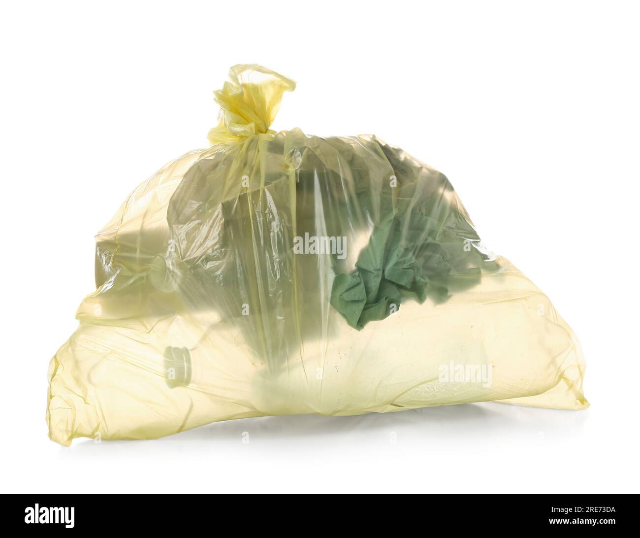 Garbage bag with different trash isolated on white background Stock ...