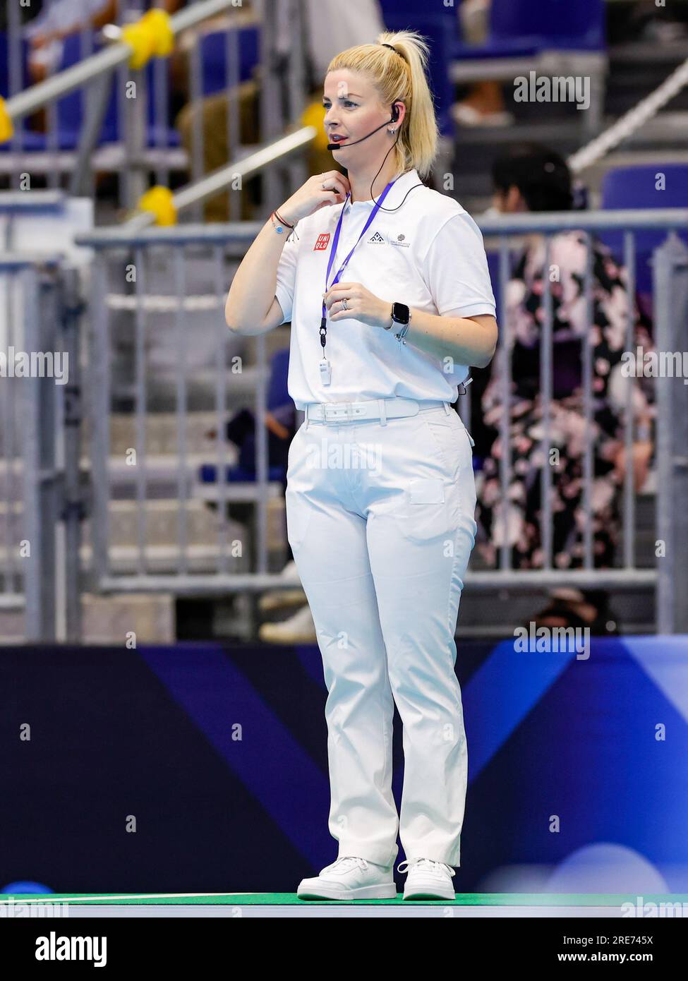 Fukuoka, Japan. 26th July, 2023. FUKUOKA, JAPAN - JULY 26: referee ...